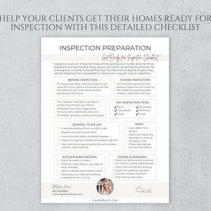 Inspection Checklist, Real Estate Seller Checklist, Home Inspection ...