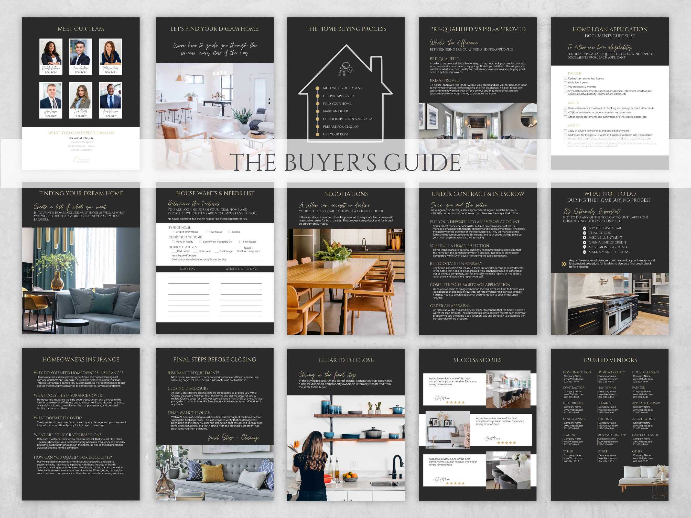 Luxury Seller Guide and Buyer Guide Bundle, Real Estate Templates Buyer ...