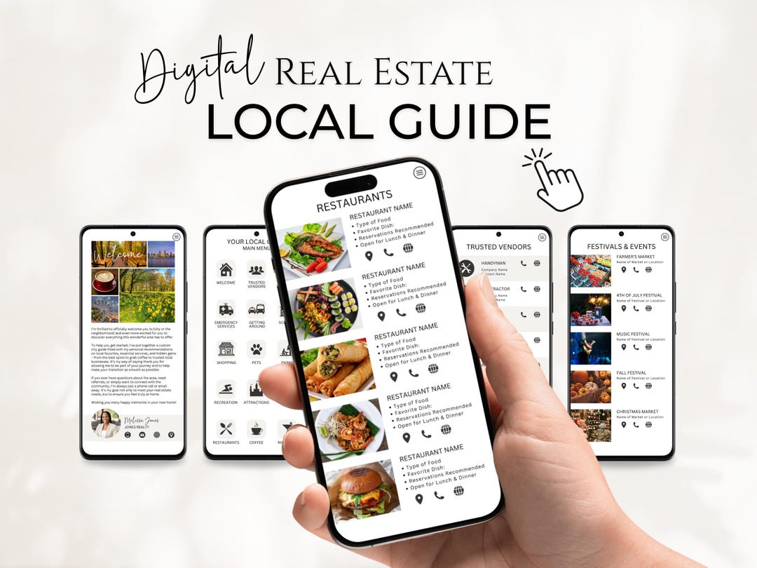 Digital Local Guide, Real Estate Local Guide Canva Template, Realtor ...