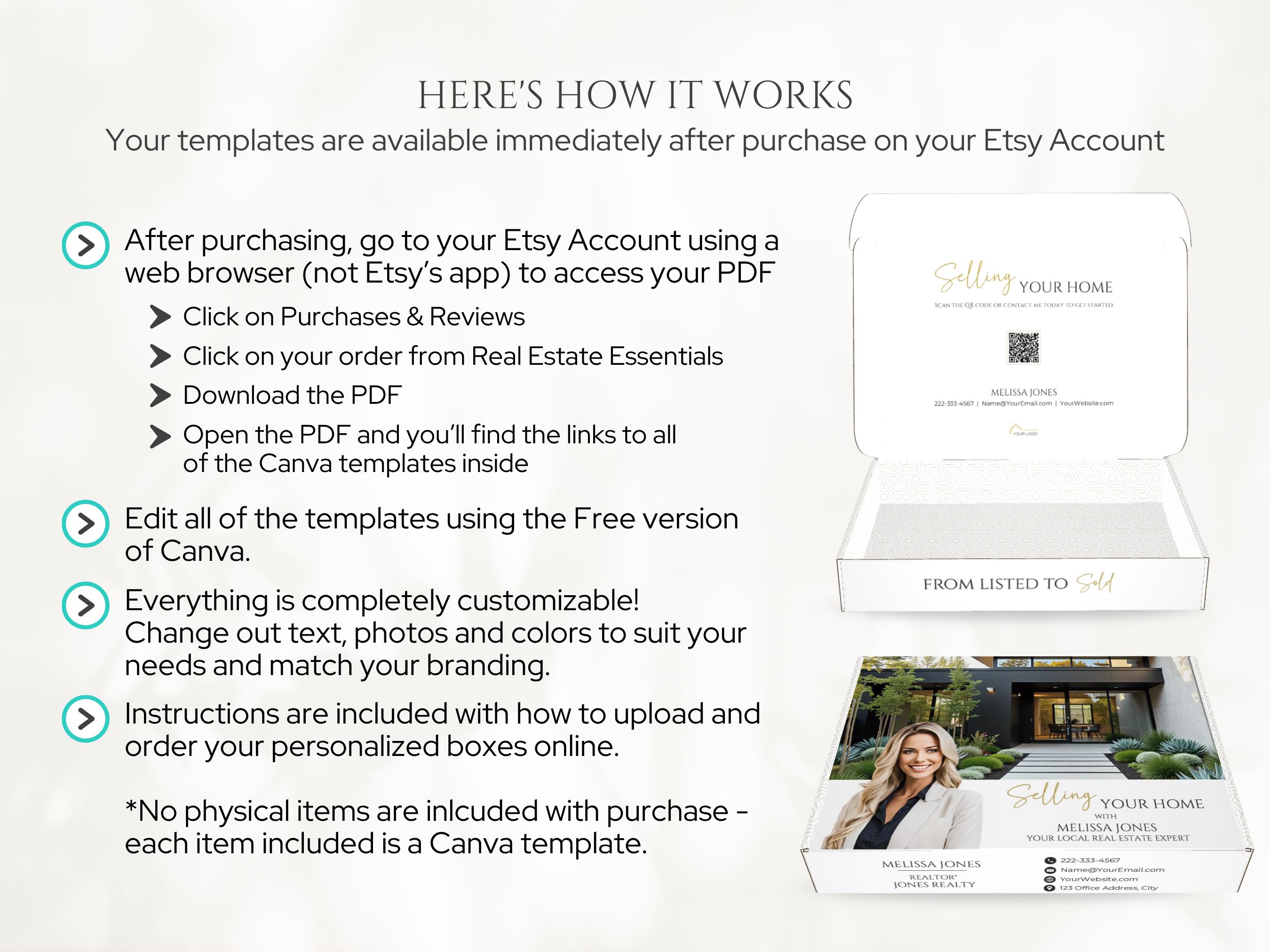 Listing Presentation Box Templates, Real Estate Pre-listing Kit, Luxury ...