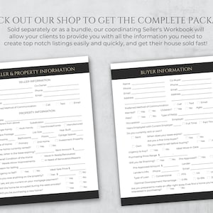 Real Estate Buyers Workbook, Home Buyer Questionnaire, Realtor Buyer ...