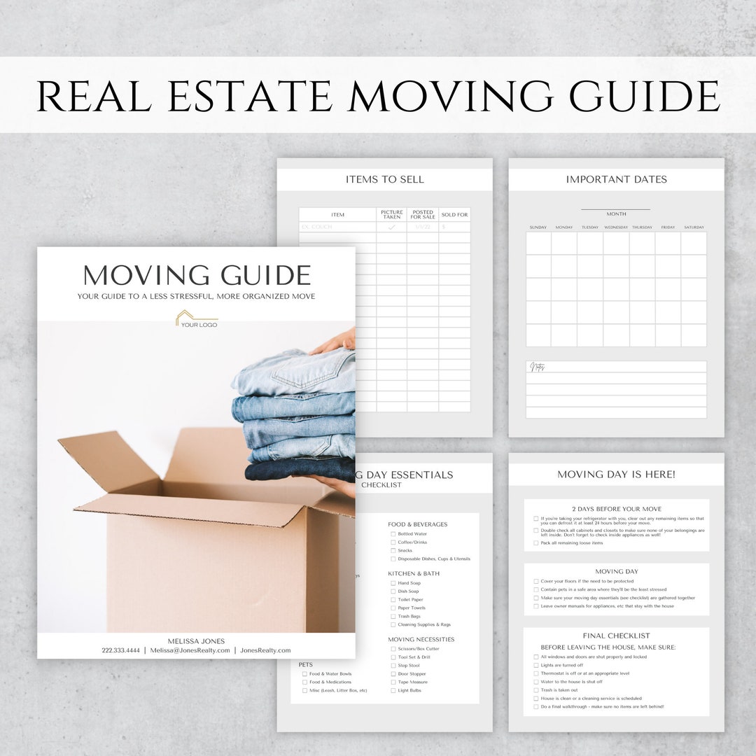 Moving Guide, Moving Checklist for Realtors, Moving Guide Real Estate ...