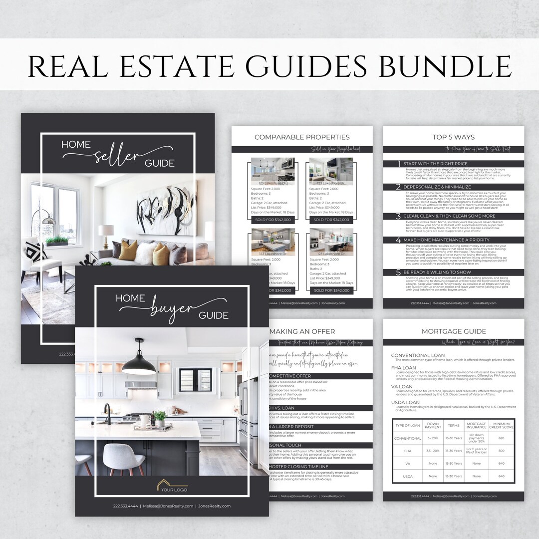 Realtor Presentation Buyer and Seller Guide Templates, Real Estate ...
