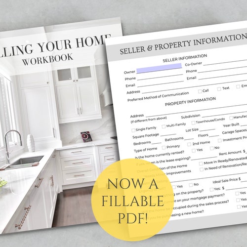 Real Estate Seller Questionnaire Pre-listing Workbook PDF & - Etsy
