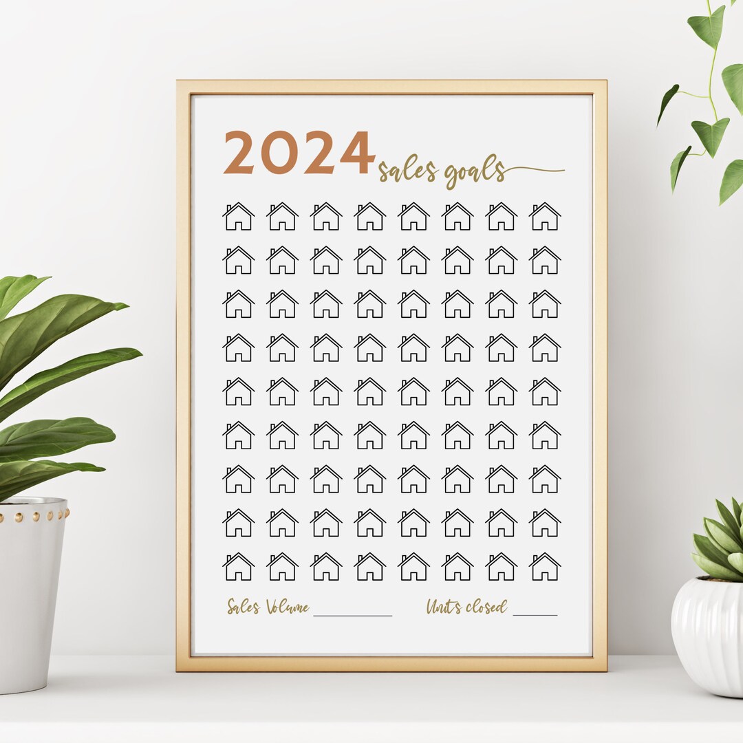 Real Estate Goal Tracker Chart Template, 2024 Goal Setting Sheet ...