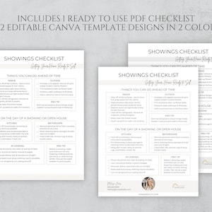 Prelisting Checklist, Real Estate Checklist, Showings Checklist, Real ...