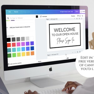 Open House Sign in Card Set of 10 Editable Open House Cards - Etsy