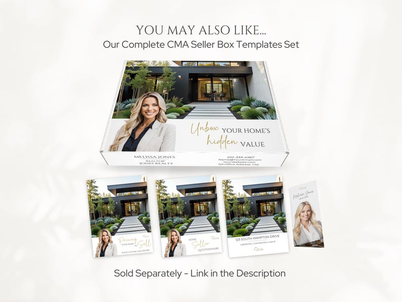 CMA Box Template, Realtor Listing Presentation Box, Luxury Real Estate ...
