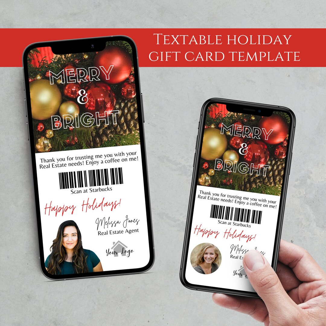 Real Estate Textable Templates, Realtor Gift Card, Realtor Client Gift ...