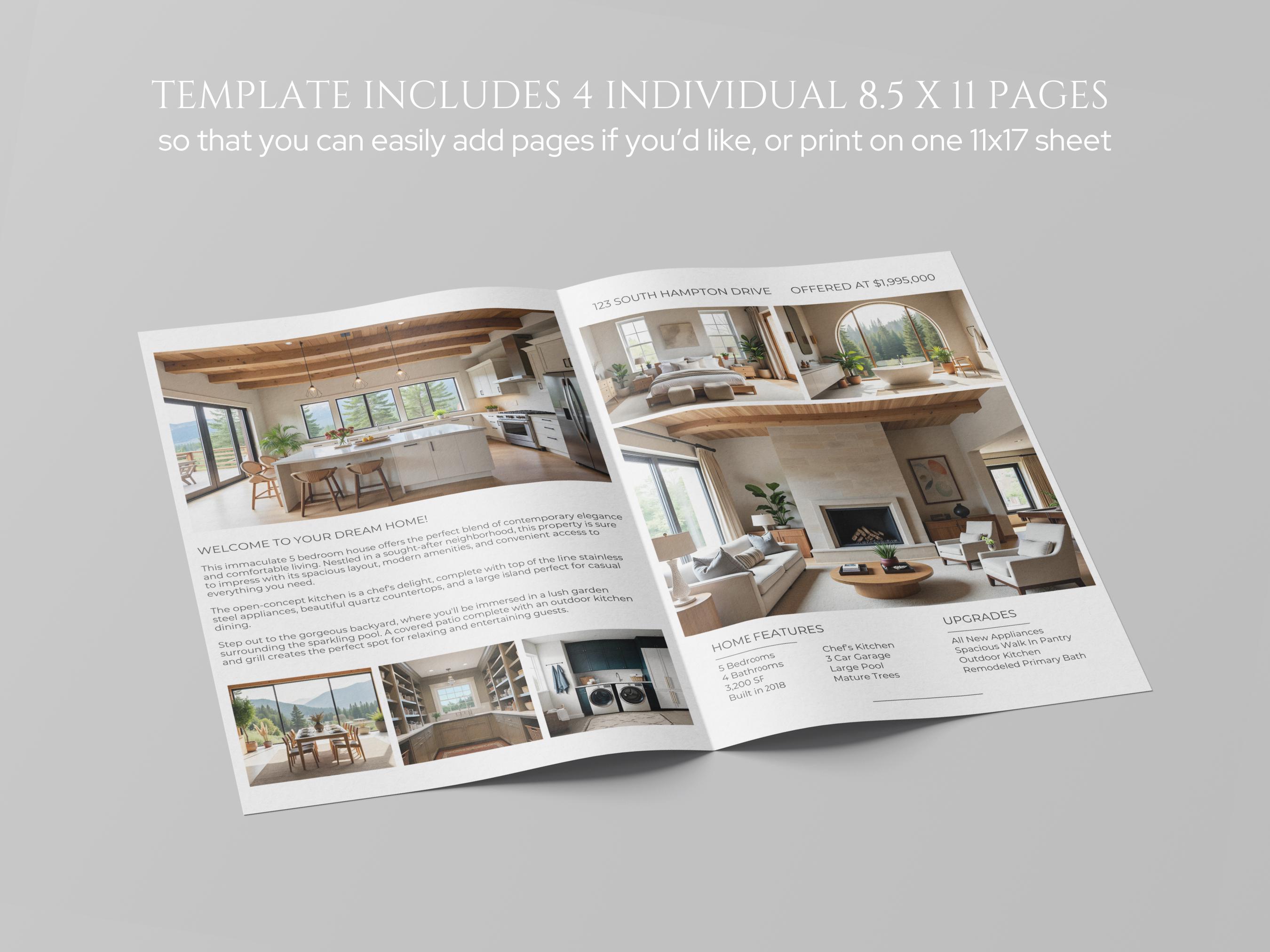 Modern Real Estate Property Brochure, Luxury Listing Brochure Canva ...