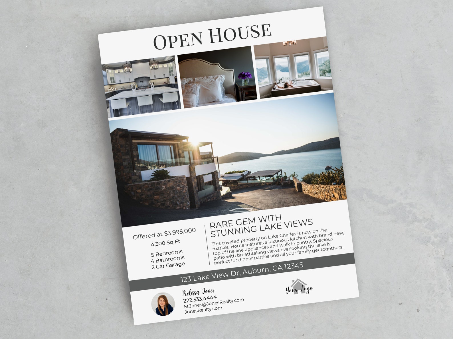 Open House Flyer Template Real Estate Editable Realtor Flyer | Etsy