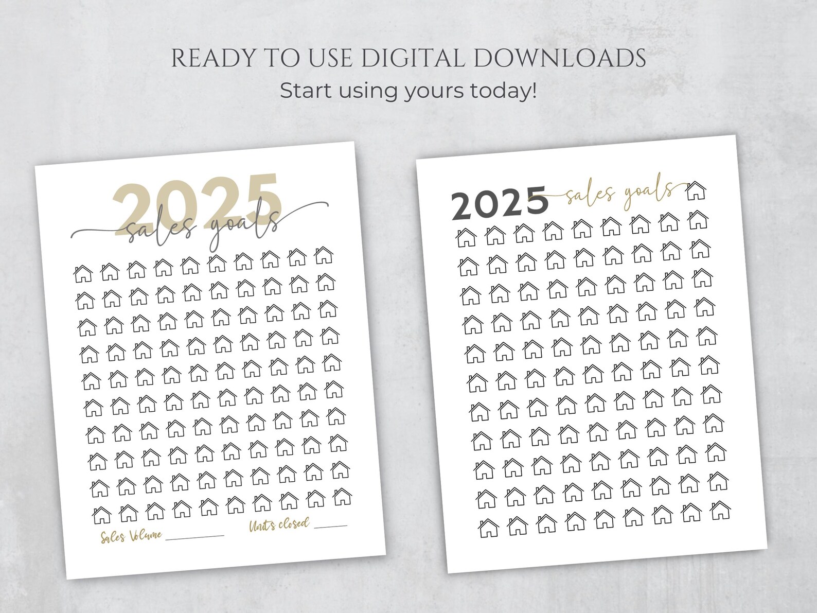 100 Houses Goal Tracker Chart, Real Estate Goal Tracker, Real Estate ...