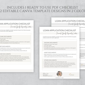 Loan Document Checklist, Mortgage Flyer, Real Estate Buyer Checklist, Editable Loan Officer ...