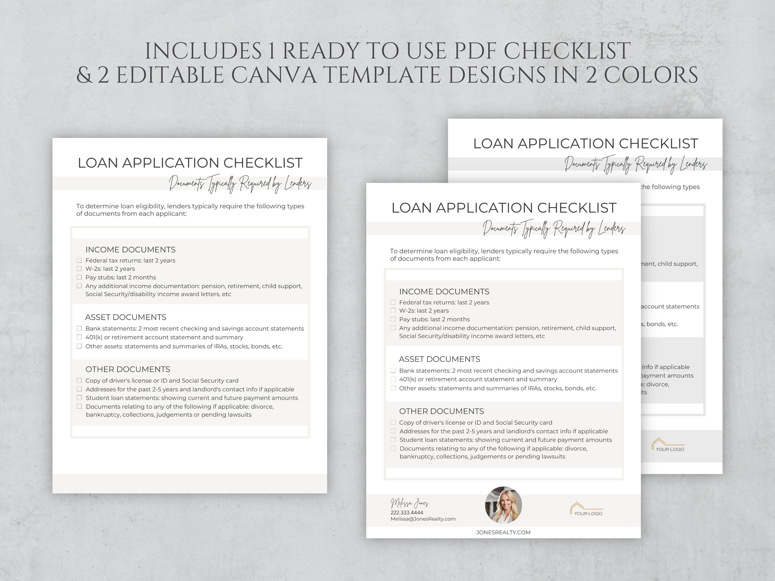 Loan Document Checklist, Mortgage Flyer, Real Estate Buyer Checklist ...