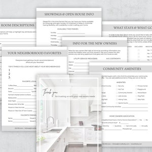 Real Estate Seller Questionnaire, Pre-listing Workbook | PDF & Editable ...