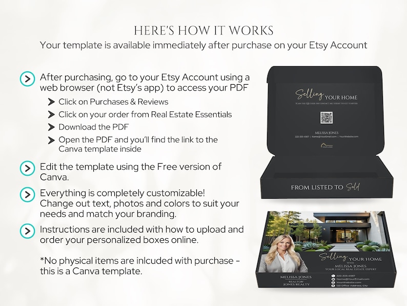 Pre Listing Presentation Box Template, Modern Real Estate Box, Luxury ...