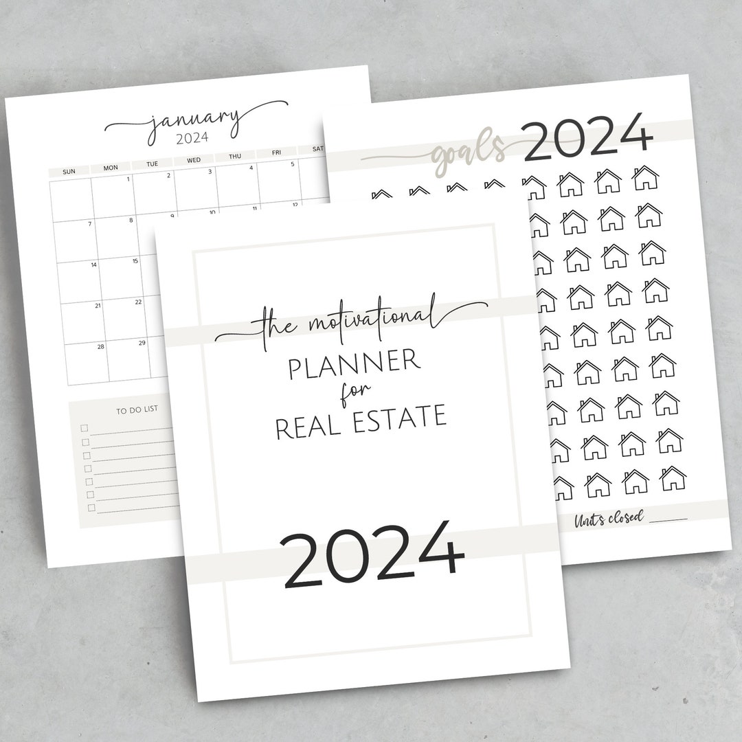 2024 Real Estate Business Planner PDF, Realtor Printable Planner 2024 ...