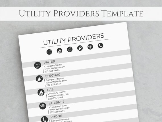 Real Estate Utilities Template Home Buyer Guide Utility - Etsy.de