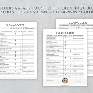 Closing Costs Sheet, Real Estate Closing Cost Breakdown: Who Pays What ...