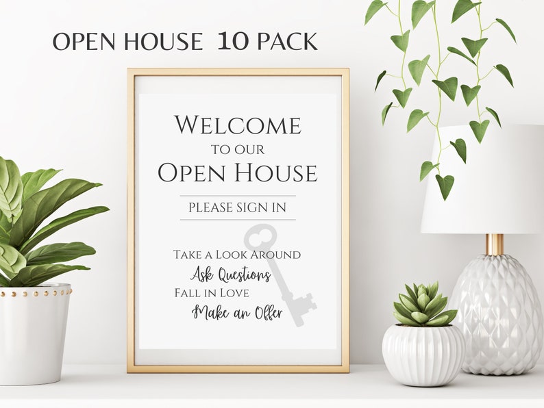 Open House Sign in Sheet Pdfs Feedback Forms Welcome Signs - Etsy