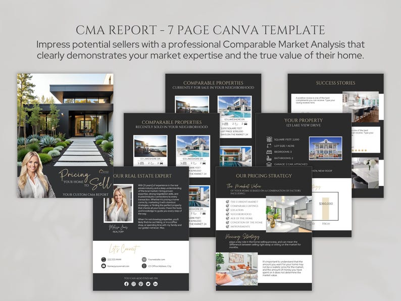 CMA Box Templates Realtor Kit, Listing Presentation Box, Luxury Real ...