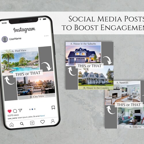 Real Estate This or That Social Media Posts Realtor Social - Etsy