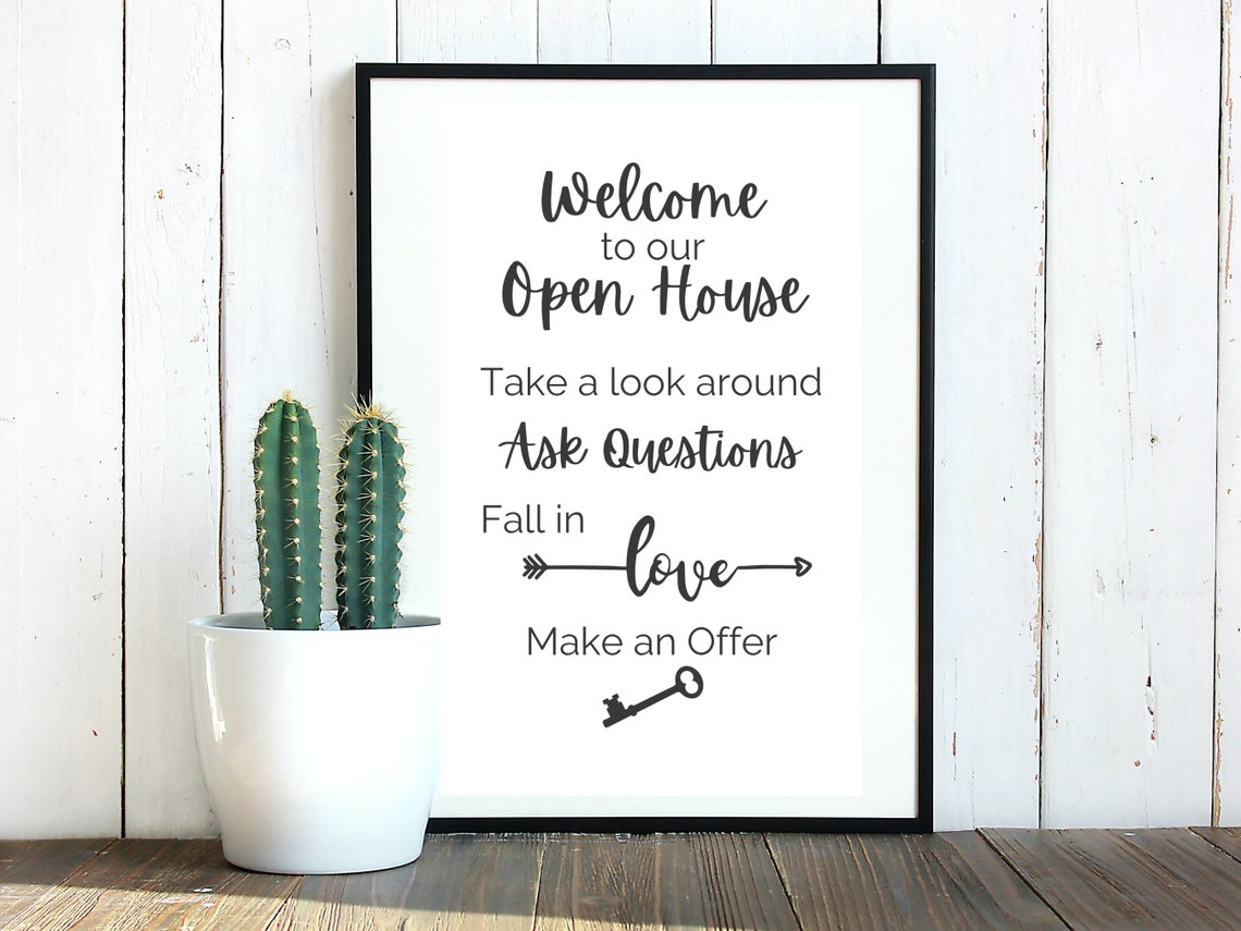 Real Estate Open House Welcome Sign PDF - Etsy