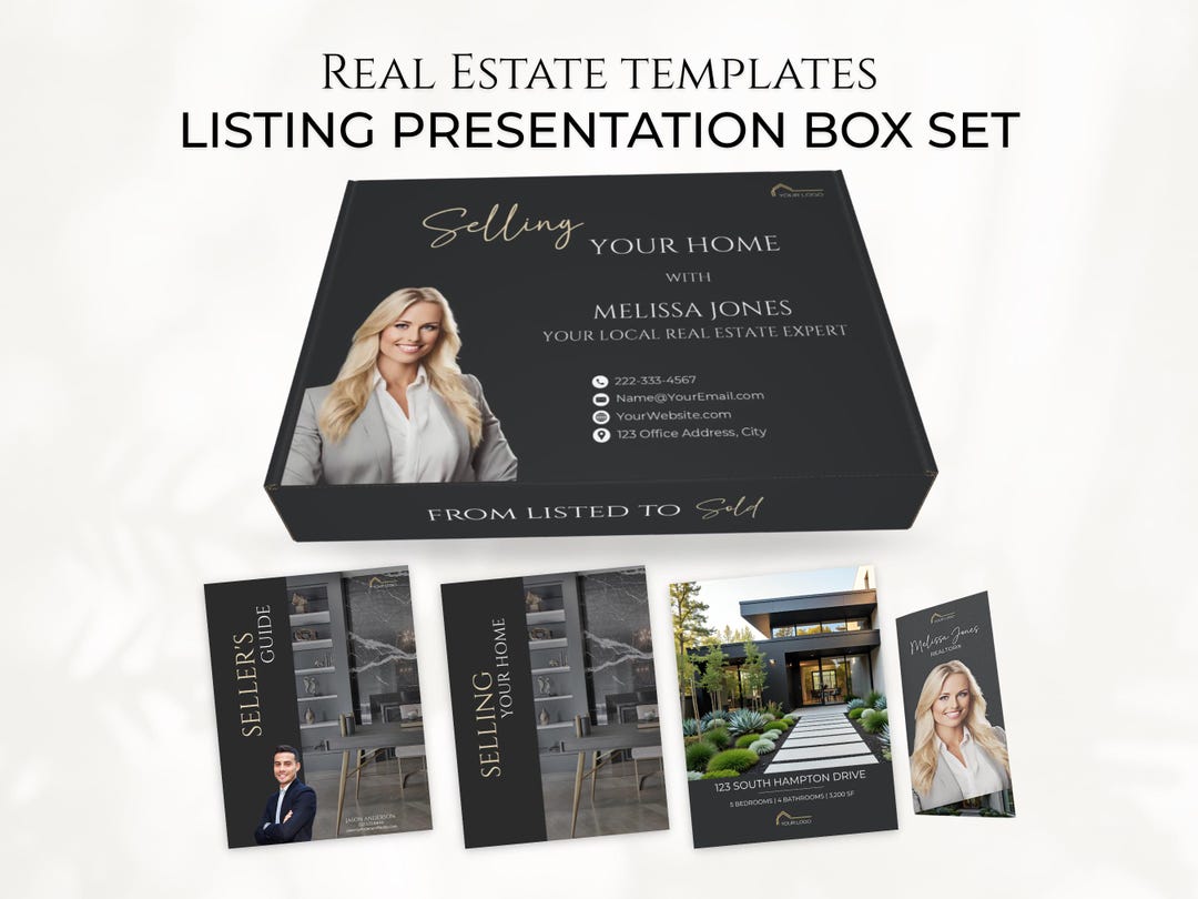 Listing Presentation Box Templates, Real Estate Pre-listing Kit, Luxury ...