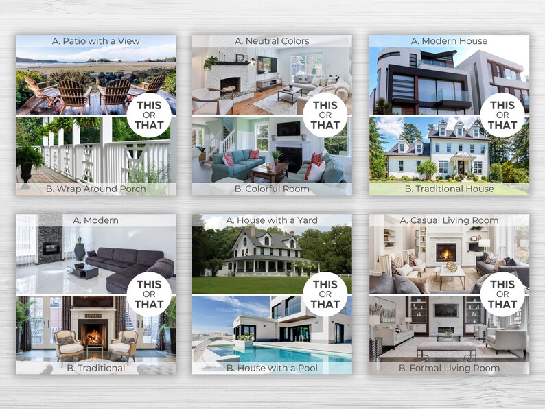 Real Estate This or That Social Media Template Instagram & - Etsy