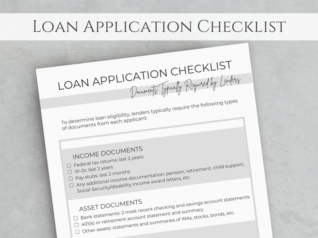 Mortgage Application Checklist, Mortgage Pre-approval, Real Estate ...
