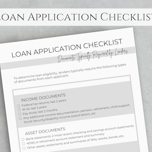 Mortgage Application Checklist, Mortgage Pre-approval, Real Estate ...