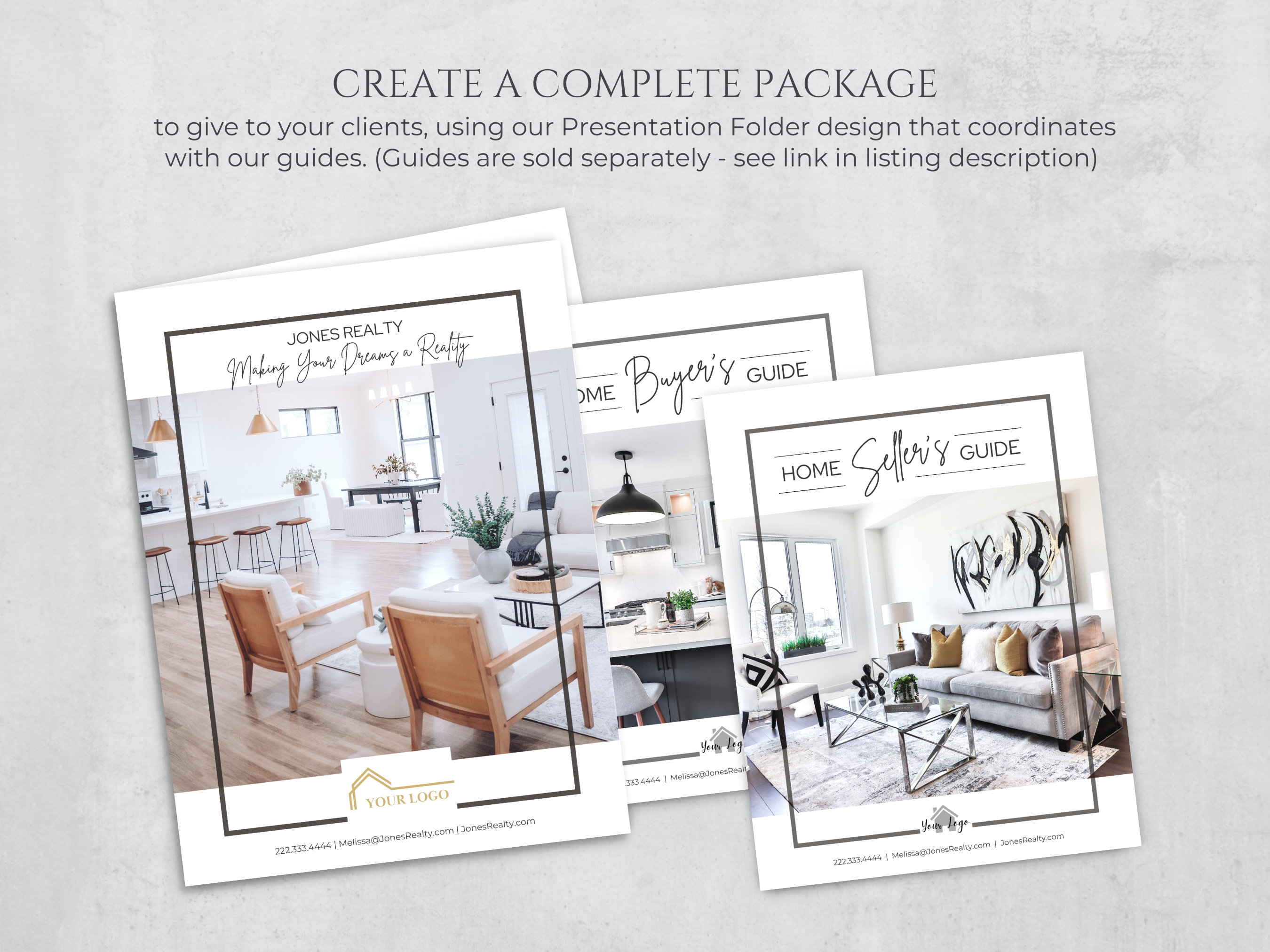 Real Estate Presentation Folder Template: Branded Realtor Design (canva ...