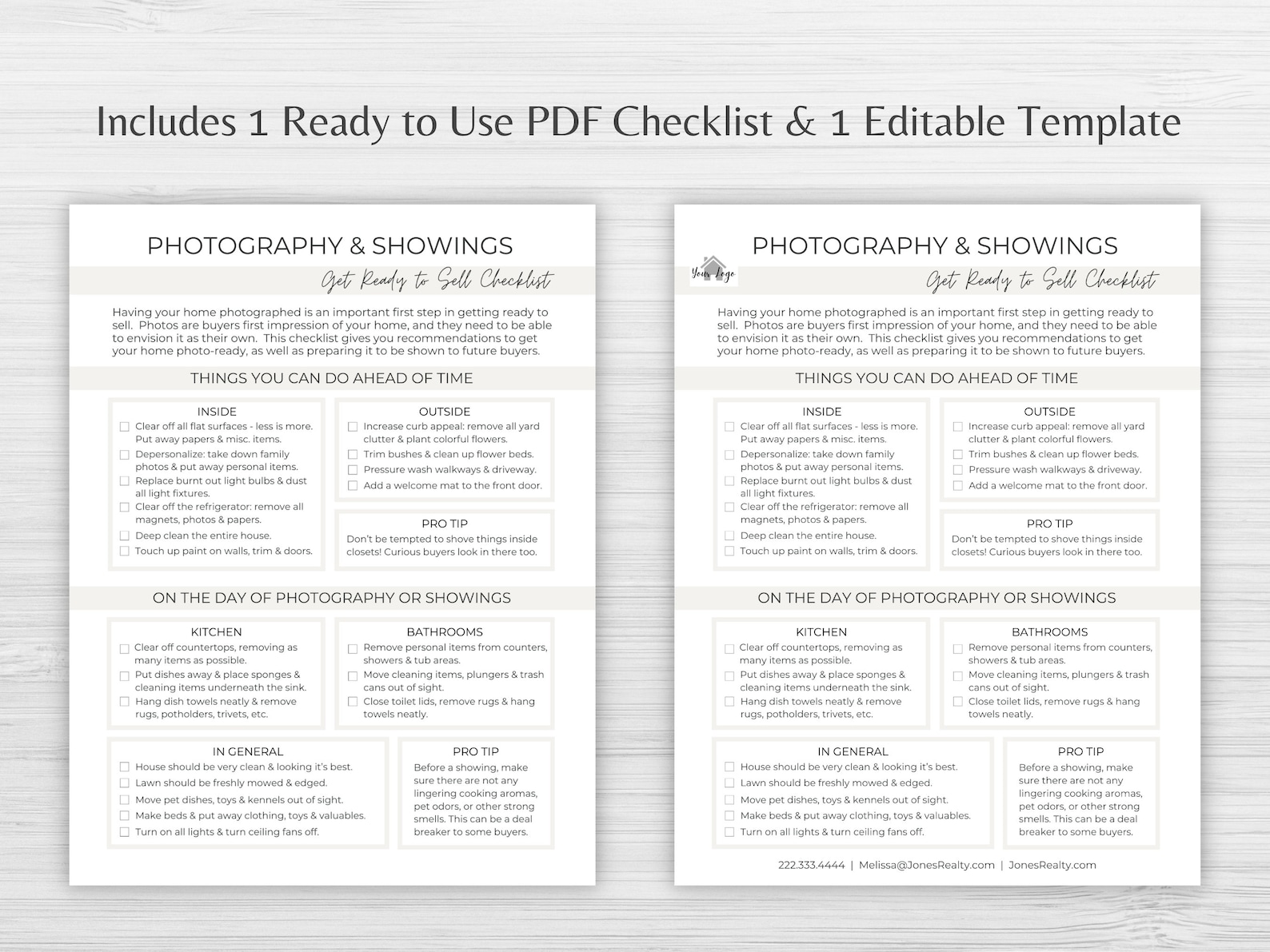 Showing Checklist Real Estate Photography Checklist Showings - Etsy