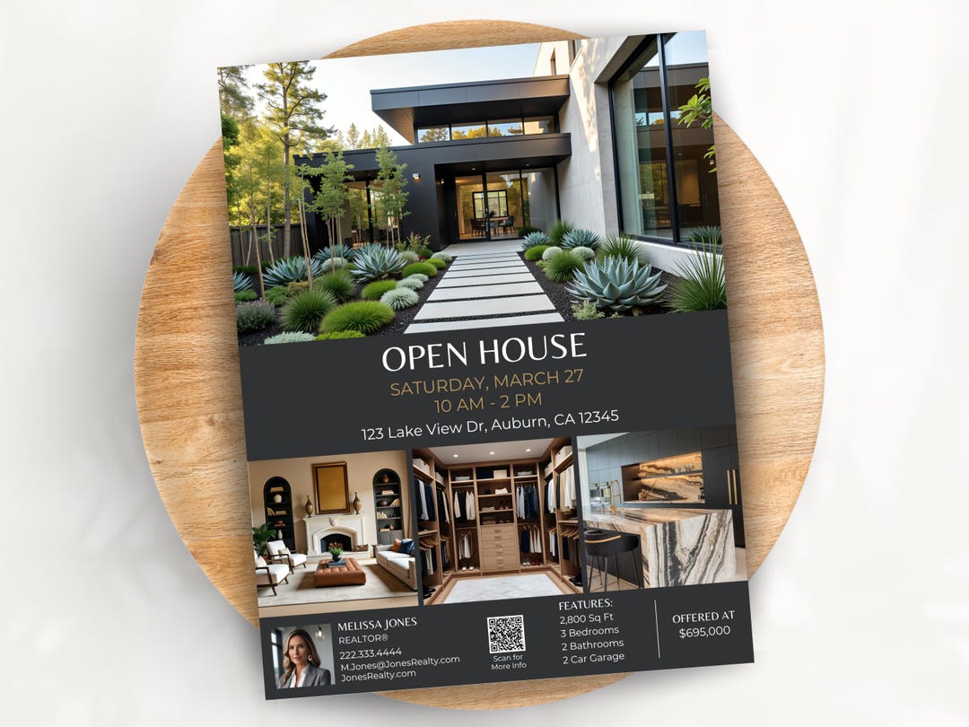 Modern Real Estate Flyer, Open House Flyer Template, Realtor Open House ...