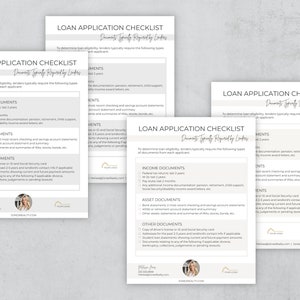 Loan Document Checklist, Mortgage Flyer, Real Estate Buyer Checklist, Editable Loan Officer ...