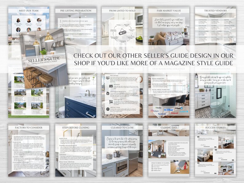 Seller Presentation Packet Real Estate Marketing Template - Etsy