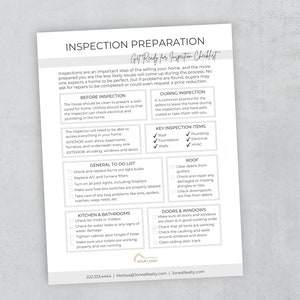 Inspection Checklist, Real Estate Seller Checklist, Home Inspection ...