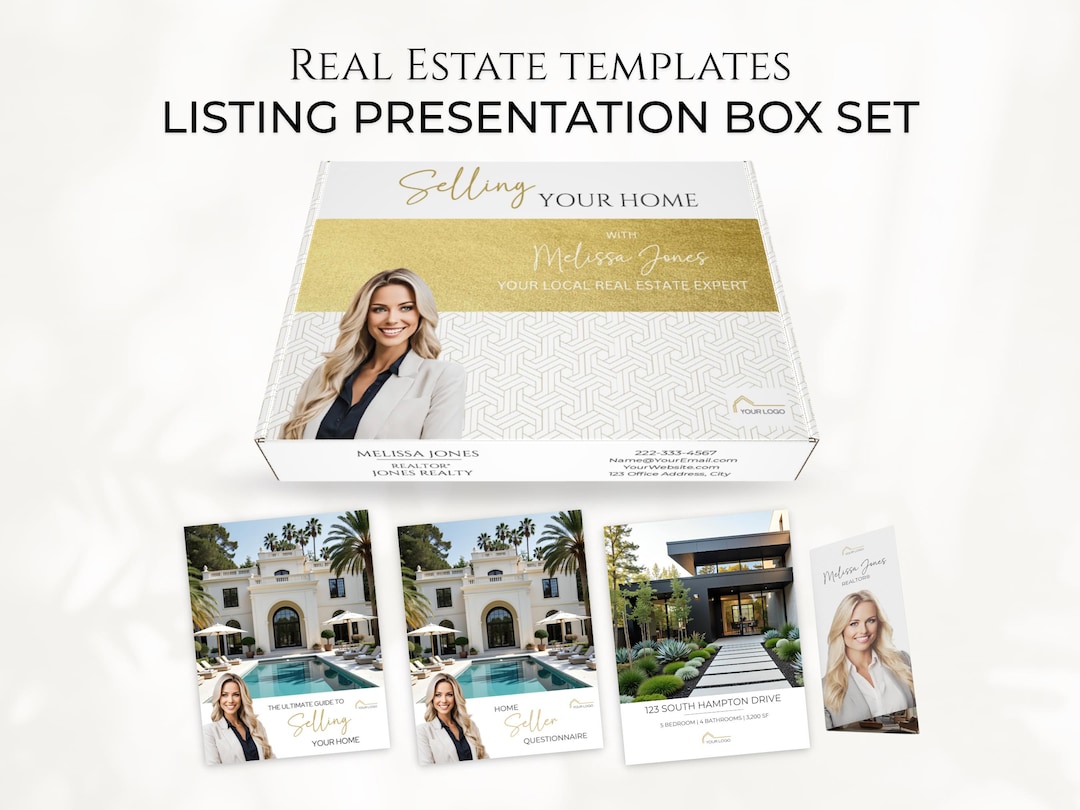 Listing Presentation Box Templates, Luxury Real Estate Seller Box Kit ...