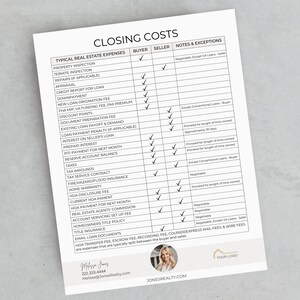 Closing Costs Sheet, Real Estate Closing Cost Breakdown: Who Pays What ...