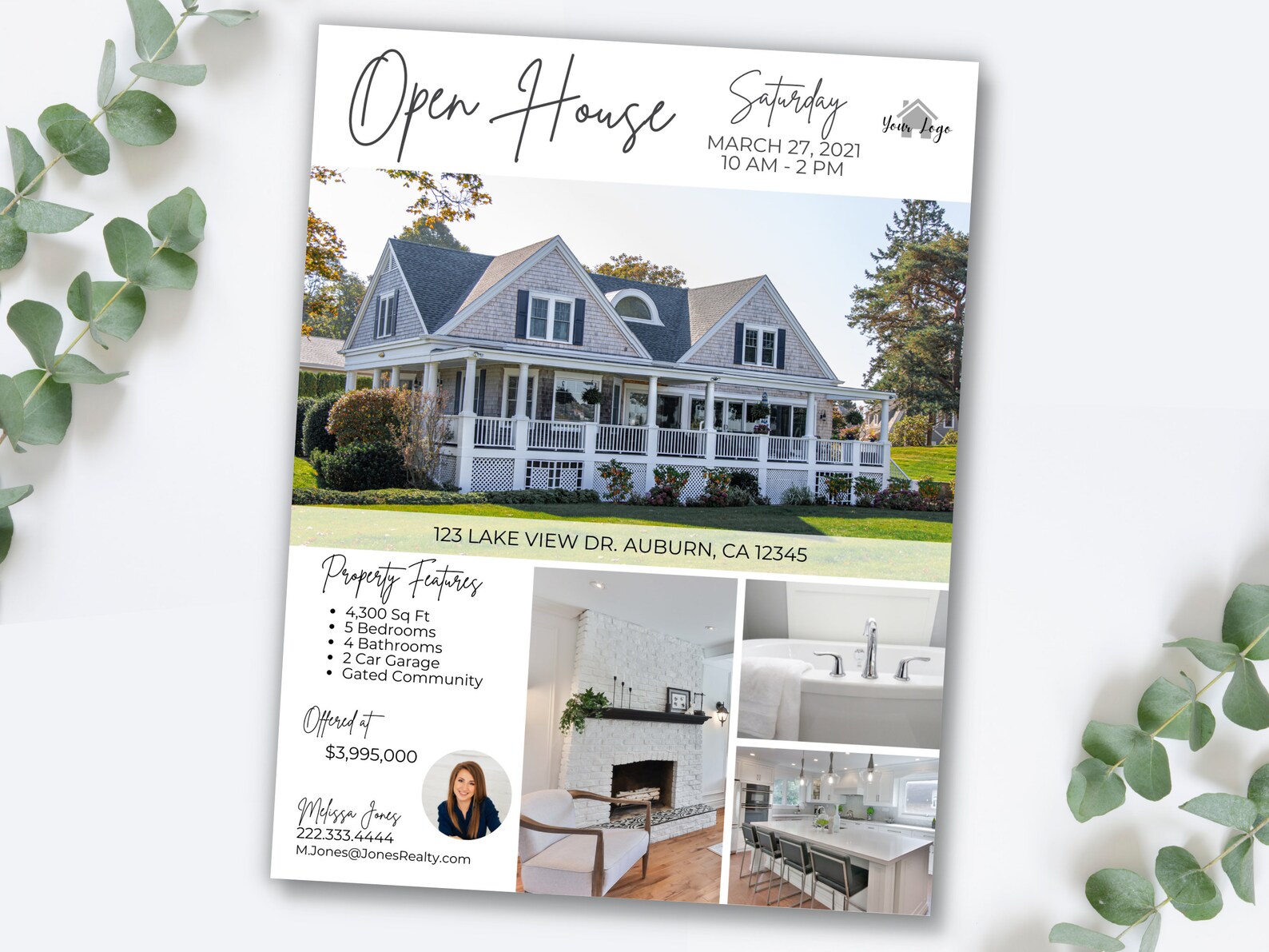 Open House Flyer Template Real Estate Editable Realtor Flyer - Etsy