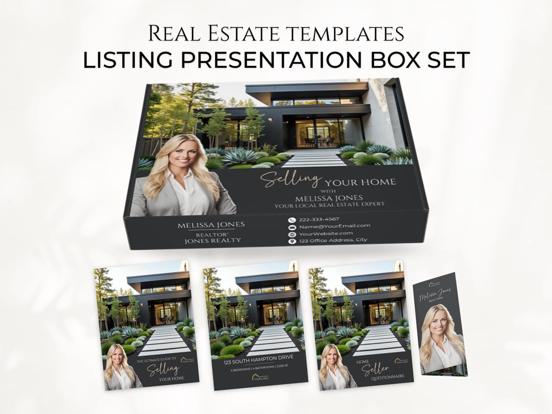 Listing Presentation Box Templates, Real Estate Pre-listing Kit, Luxury ...