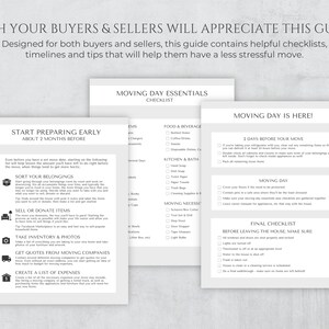 Moving Guide With Checklist, Real Estate Templates for Home Buyers ...