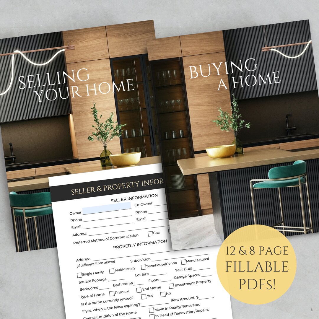 Buyer Questionnaire & Seller Questionnaire, Realtor Home Buyer Packet ...