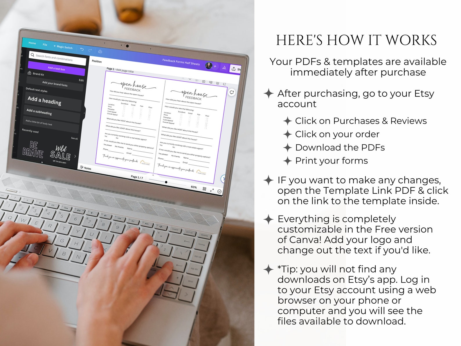 Feedback Form Half Sheet, Realtor Feedback Questionnaire, Modern Real ...