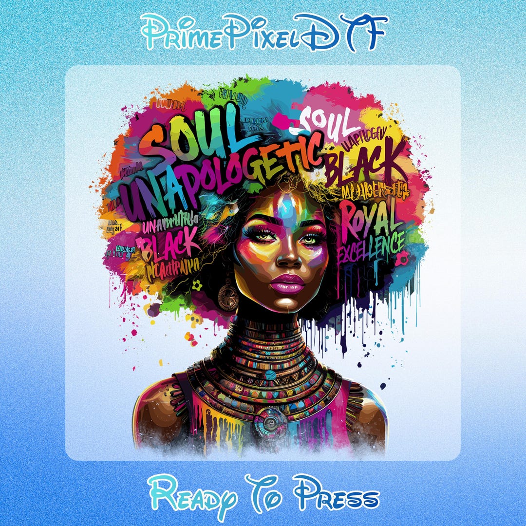 I Am Black Woman DTF Transfer, Black Power Design Ready to Press - Etsy