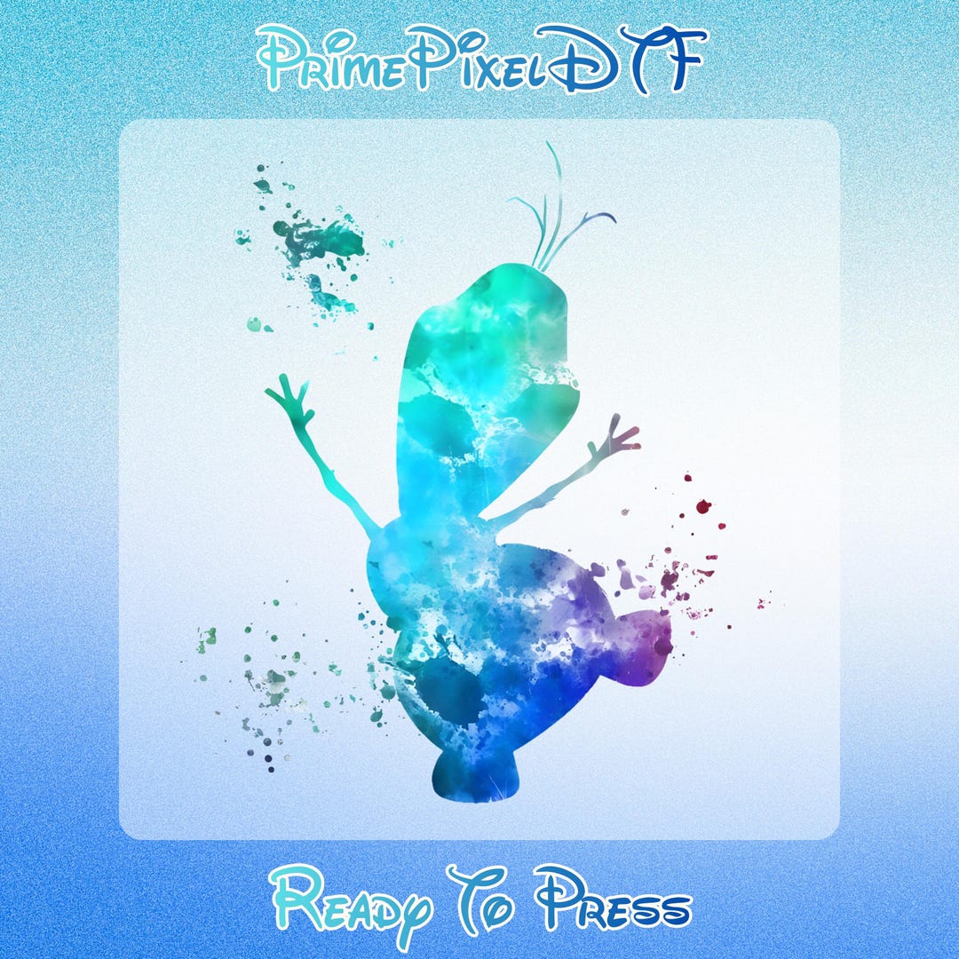Frozen Olaf DTF Transfer, Disney Family Matching Design Ready to Press ...