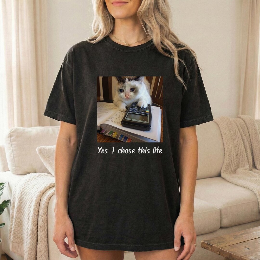 Math Cat Meme T-shirt | Funny Accountant Engineer Tee - Etsy
