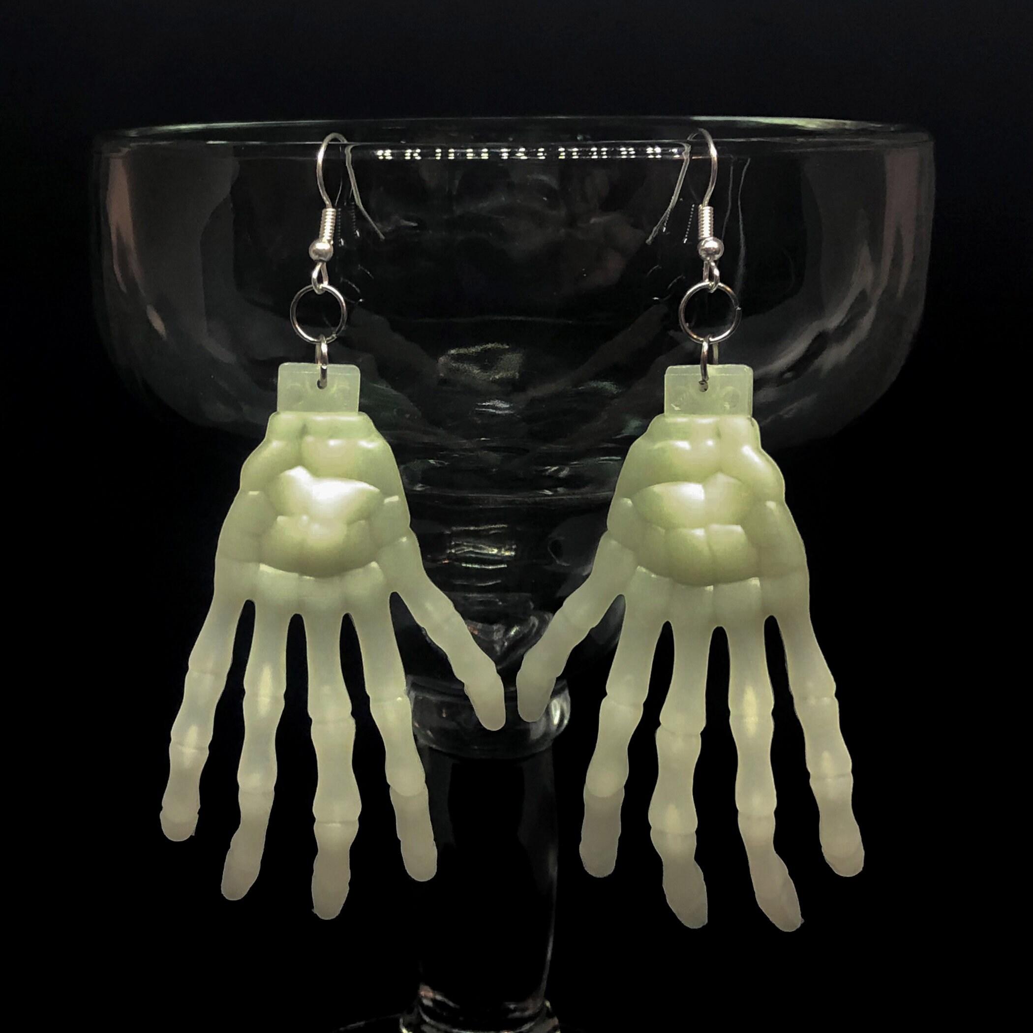 Skeleton Hands Dangle Earrings | Etsy