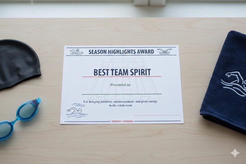Youth Swimteam Superlatives Certificates | Team Awards for Kids | End ...