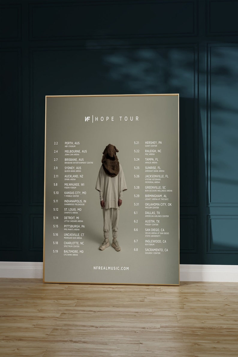 NF HOPE Tour Poster, NF 2024 Tour Poster, Nf Fan Gift Poster, 2024 ...